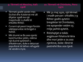 10 TERMETET DHE 10 VULLKANET ME TE MEDHENJ NE BOTE | PPTX