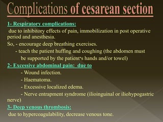 Cesarian section and physical therapy role | PDF