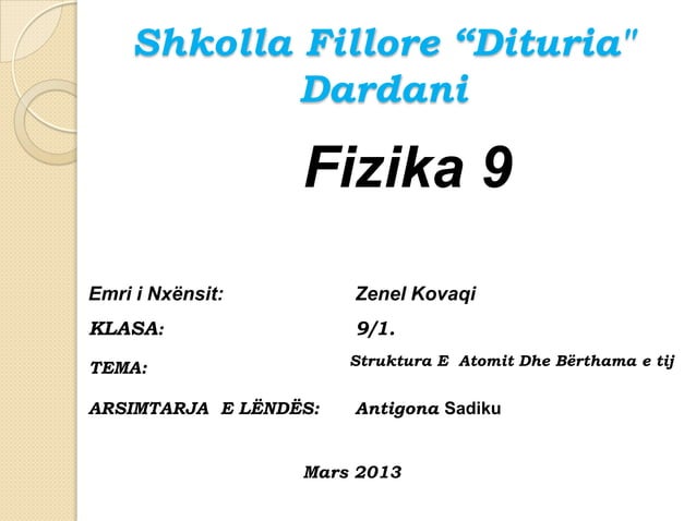 Shkolla fillore 2 | PPTX