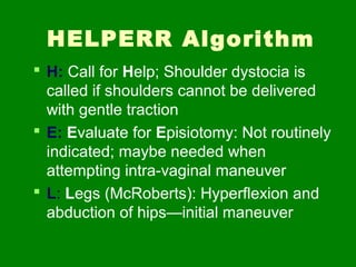 Shldr dystocia acog | PPT