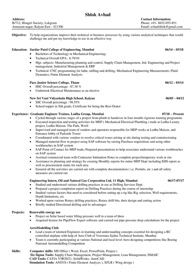 Resume 2019 | PDF