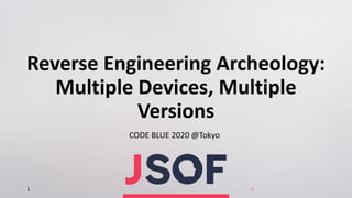 [CB20] Reverse Engineering archeology : Reverse engineering multiple ...