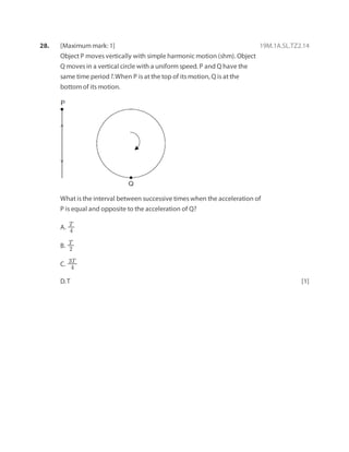 SHM.pdf Its a worksheet for students of IBDP Physics | PDF