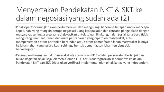 Pelatakan Prinsip FPIC (Padiatapa) dalam Kerangka Konservasi (NKT dan ...