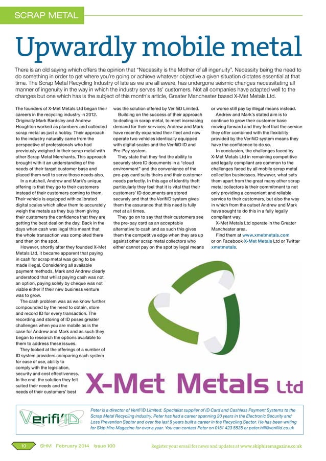 X-Met Metals Skip Hire Magazine | PDF | Credit Cards | Personal Debt