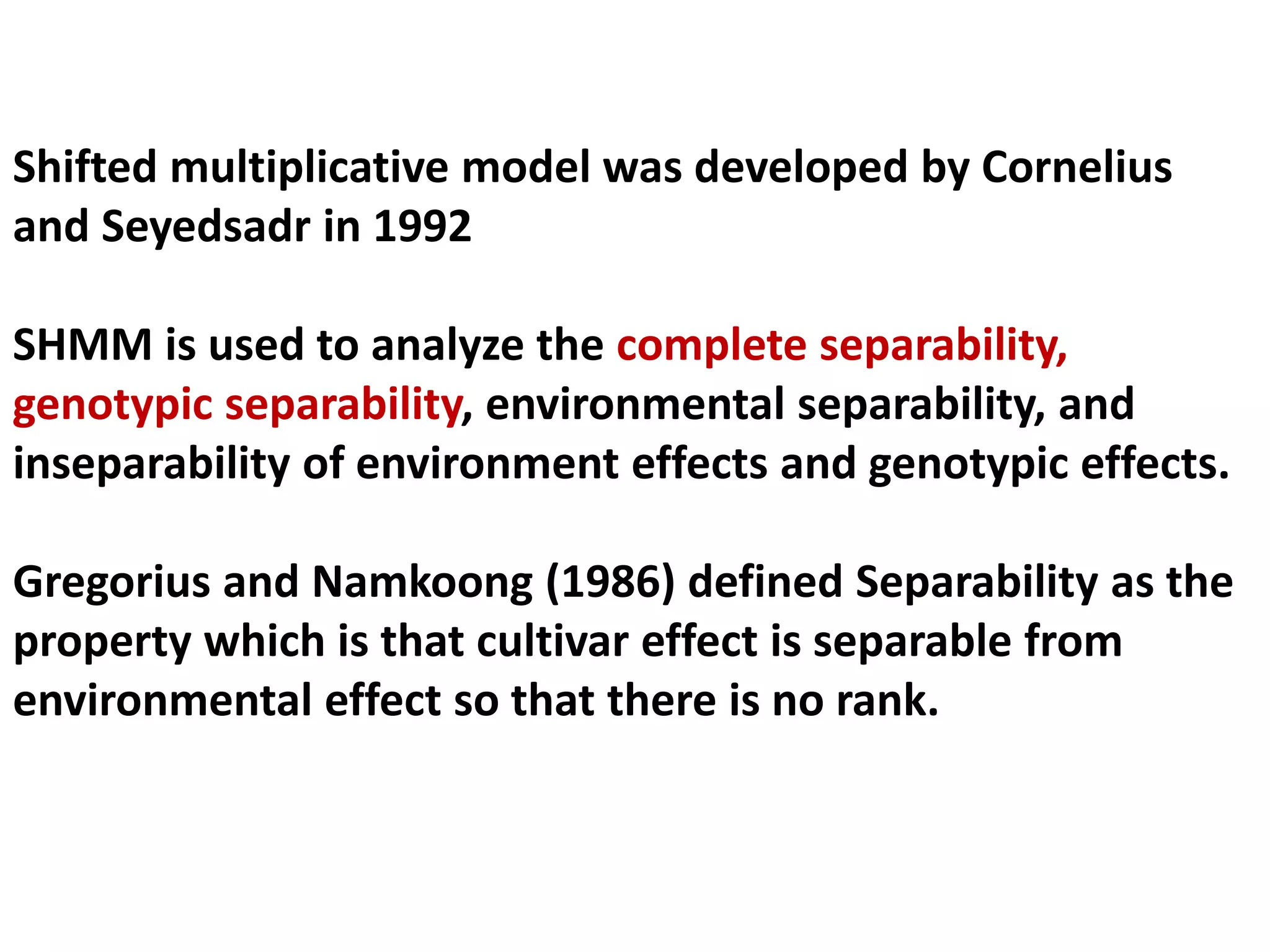 SHIFTED MULTIPLICATIVE MODEL | PPTX