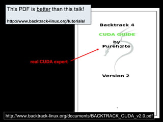 GPU vs CPU Supercomputing Security Shootout | PPT | Computing | Technology & Computing
