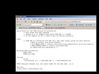 GPU vs CPU Supercomputing Security Shootout | PPT | Computing | Technology & Computing