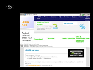 GPU vs CPU Supercomputing Security Shootout | PPT | Computing | Technology & Computing