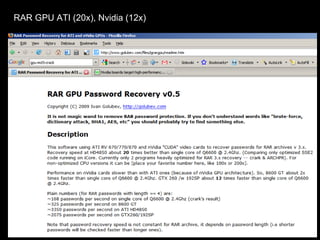 GPU vs CPU Supercomputing Security Shootout | PPT | Computing | Technology & Computing