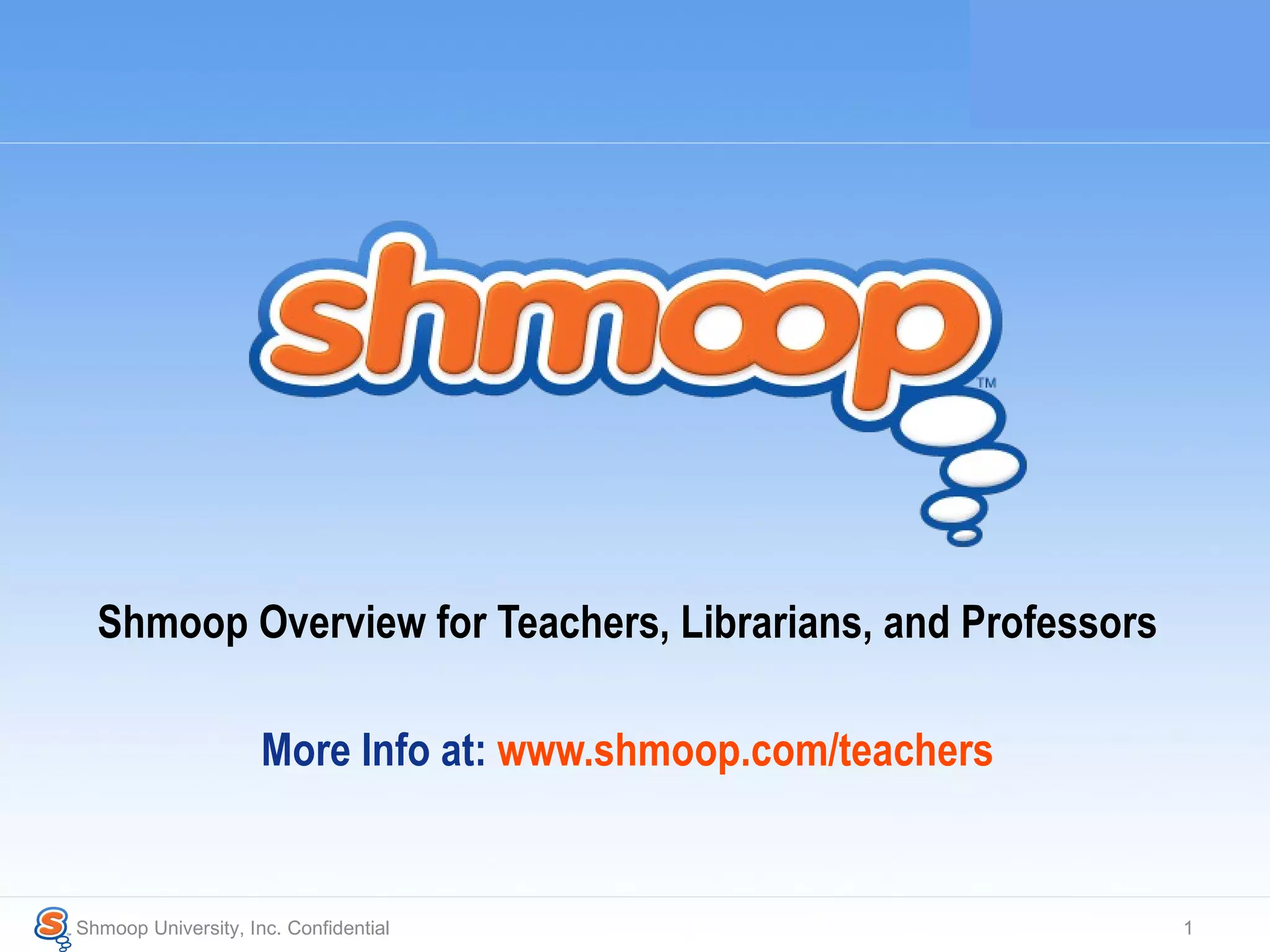 Shmoop Overview for Teachers: Fun, Rigorous Resources for Your ...