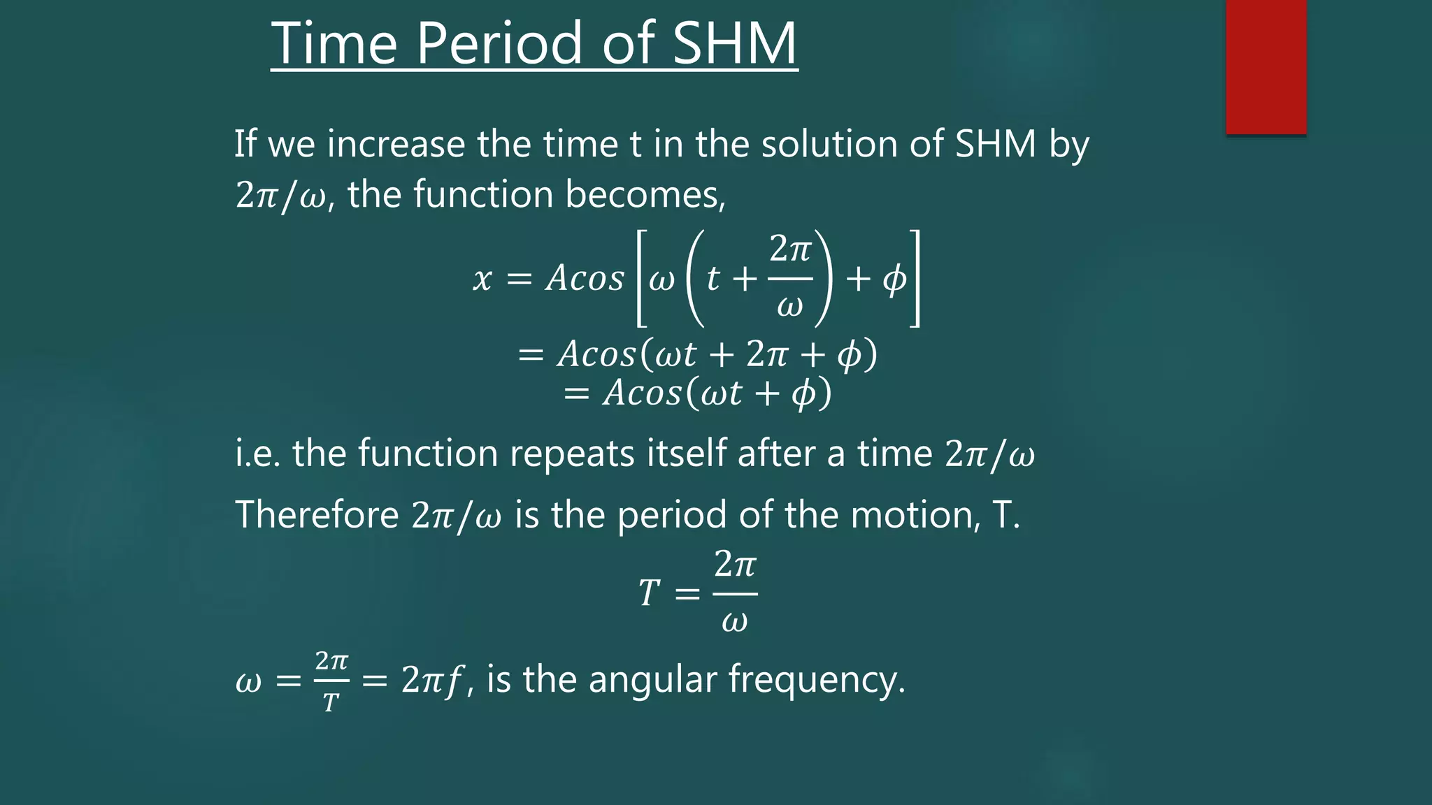 Simple harmonic motion And its application | PPT