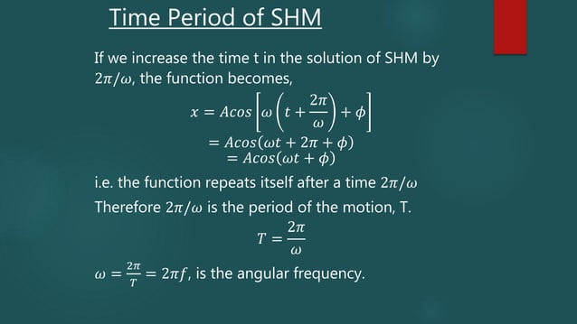Simple harmonic motion And its application | PPTX