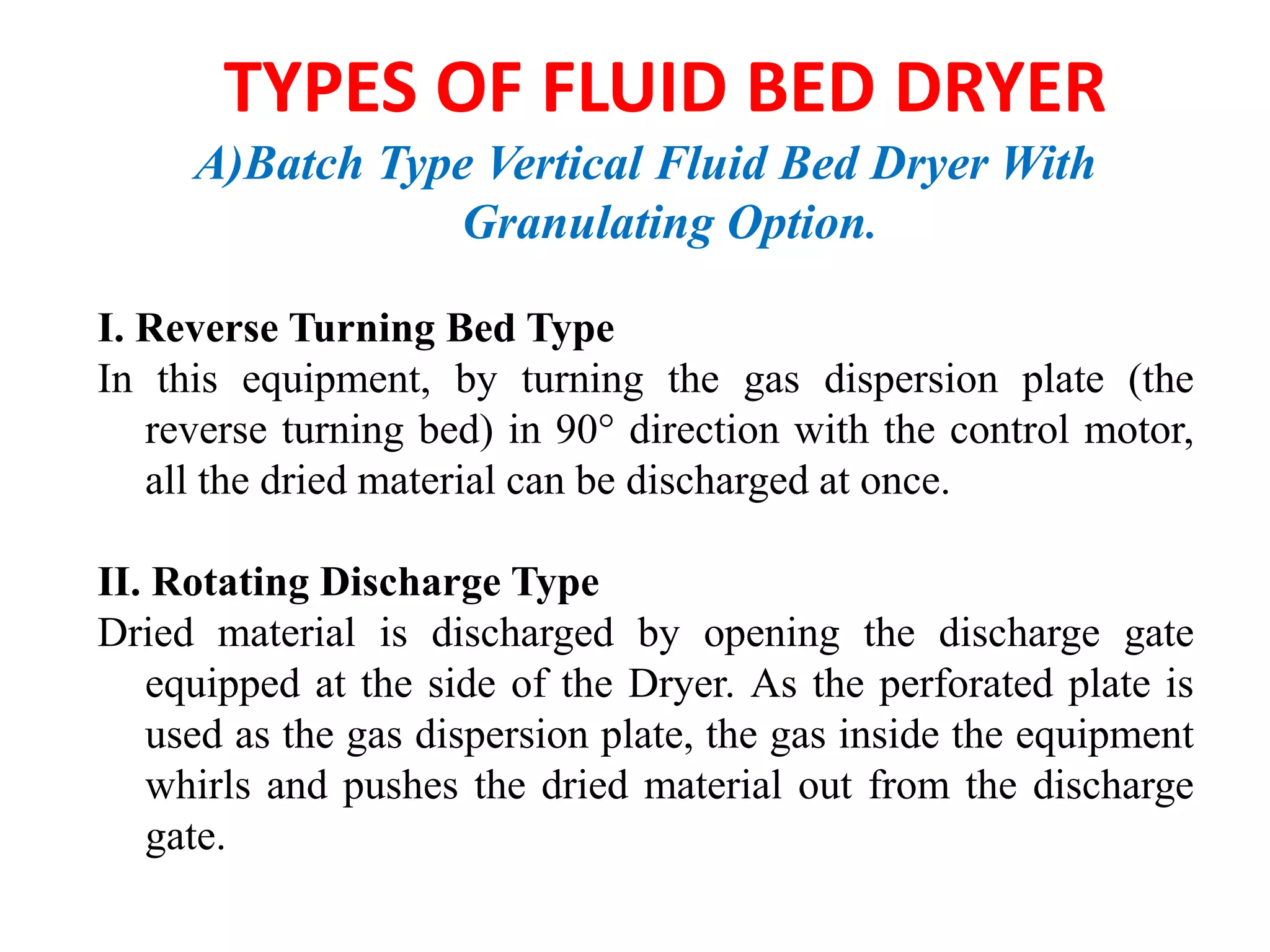 Fluidized Bed Dryer | PPTX