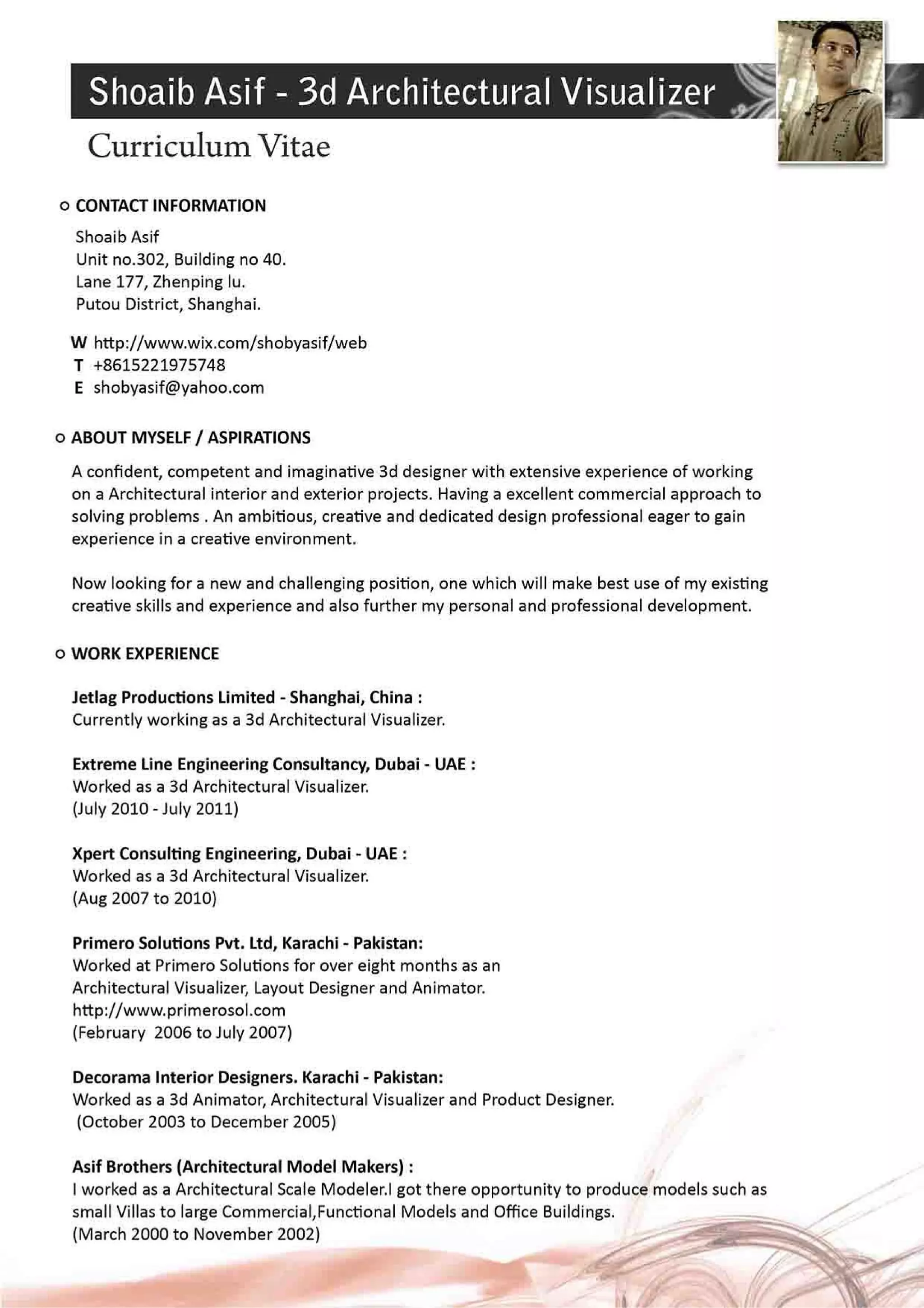 Shoaib Asif CV | PDF