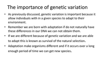genetic variation | PPTX
