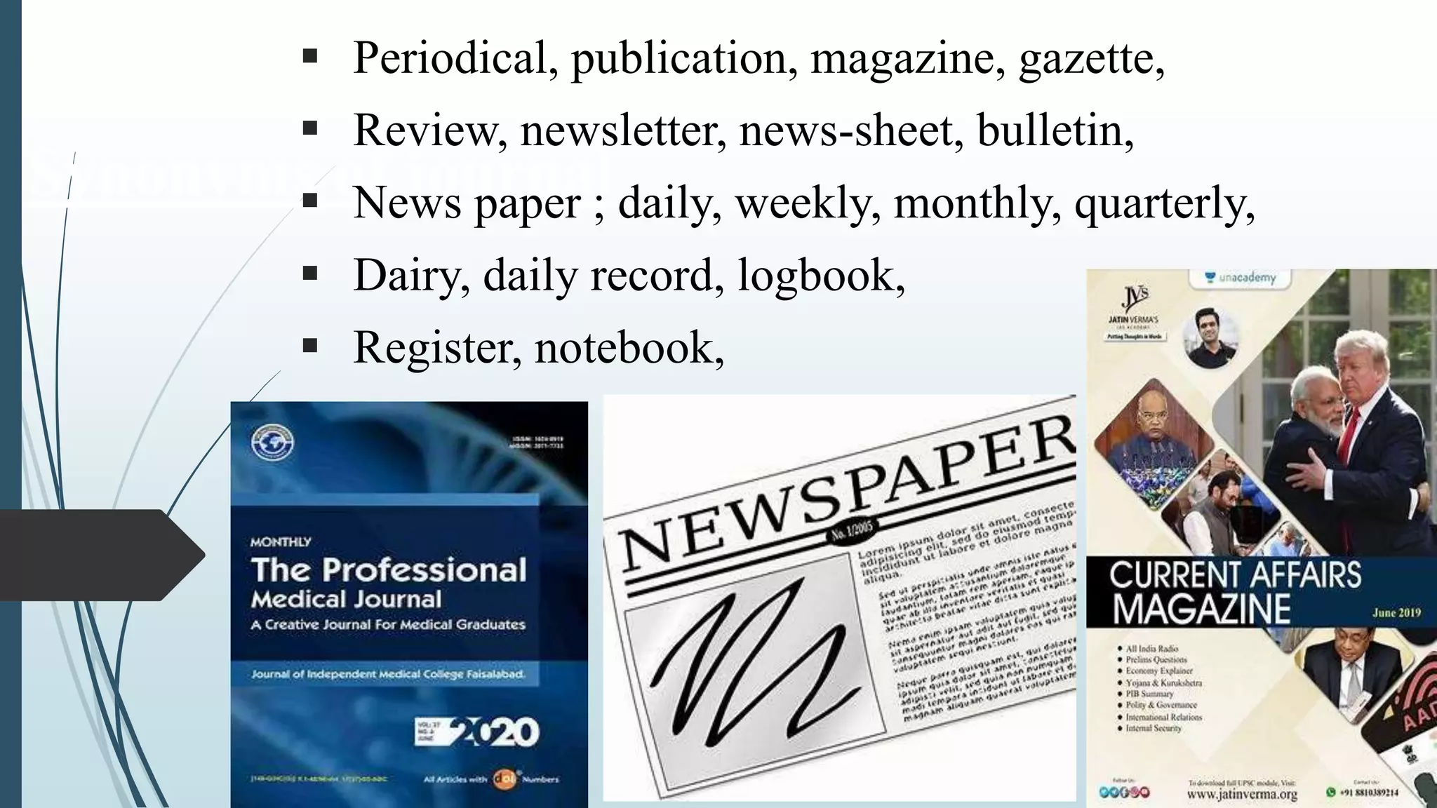 Journal and their types | PPTX