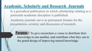 Journal and their types | PPTX
