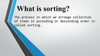 Sorting (Bubble,Merge,Selection sort) | PPTX | Programming Languages | Computing