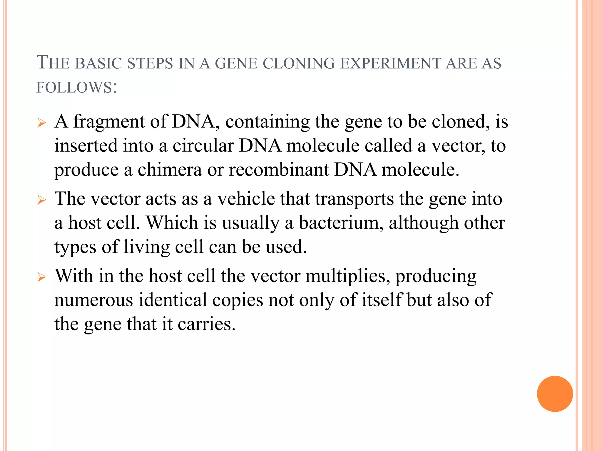 Food Biotechnology- Gene Cloning | PPTX