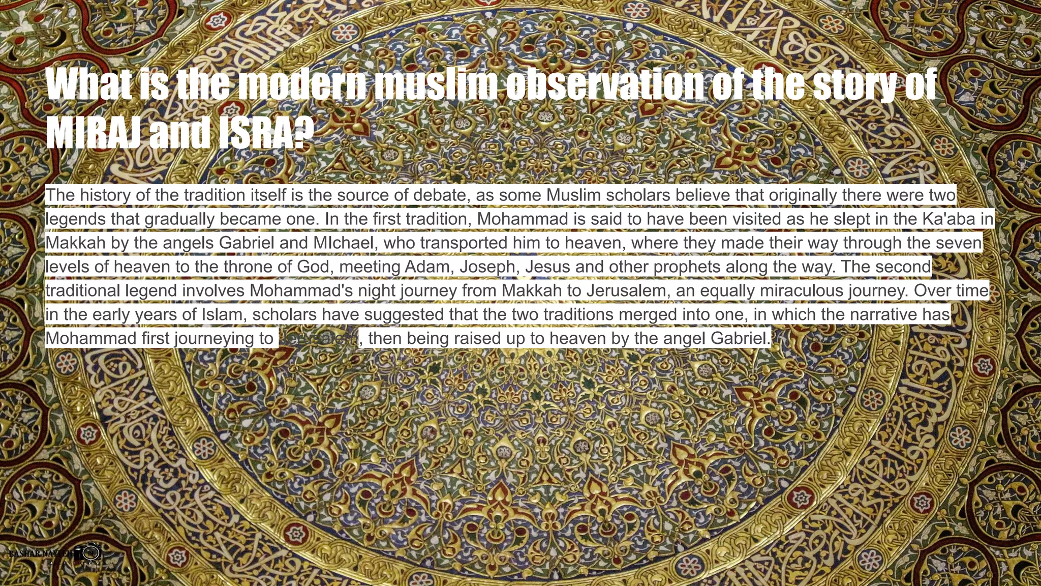 Shobe Miraj or lailatul Miraj , Isra By Muhammad S Shaleh, Al Mamoor ...