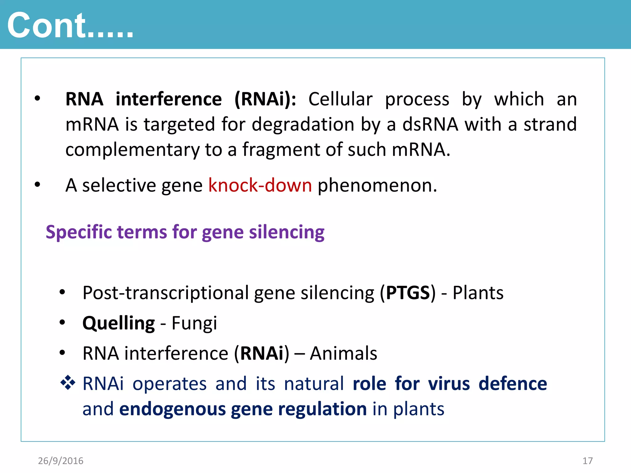 Gene Silencing | PPTX