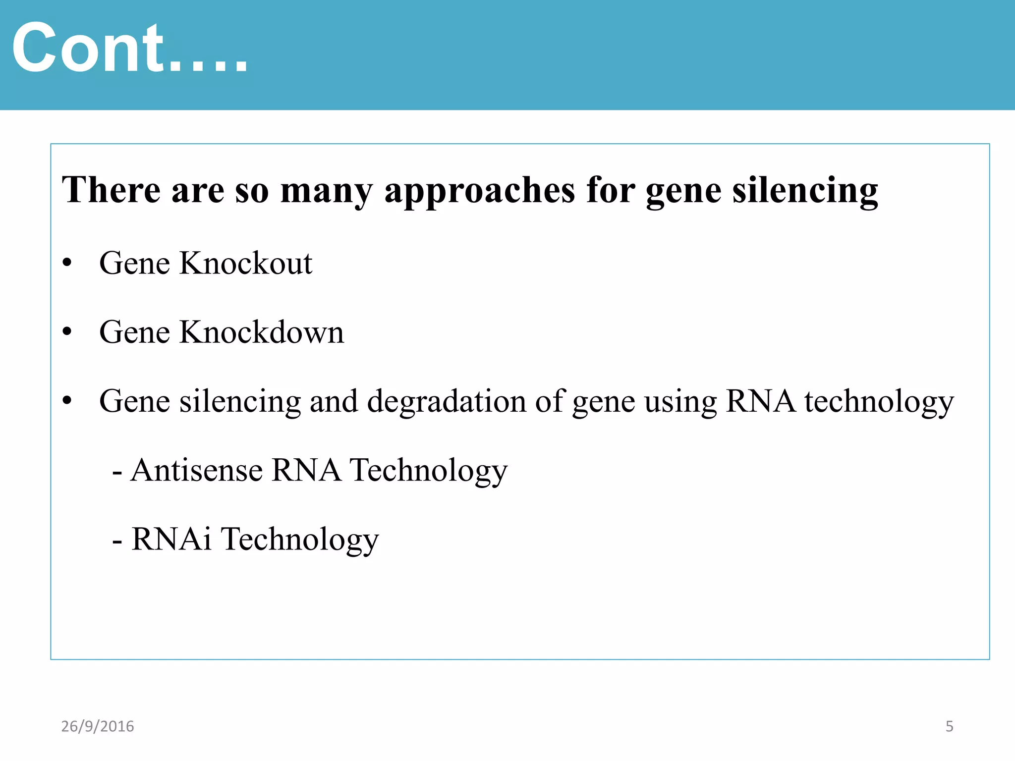 Gene Silencing | PPTX