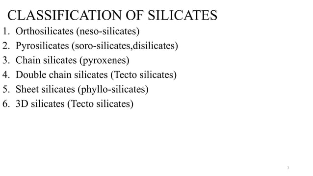 SILICATES | PPTX | Commodities | Economy
