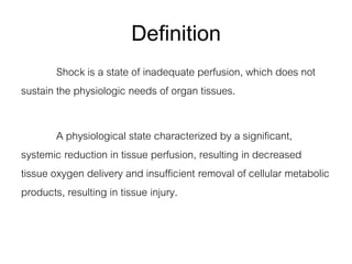 Medical Shock Definition