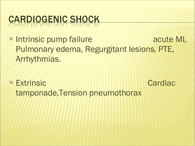 shock types management | PPT