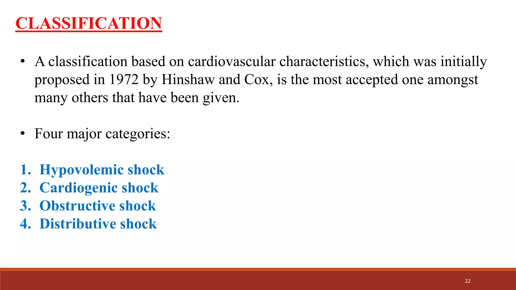 Shock | PPTX | Heart and Cardiovascular Diseases | Diseases and Conditions