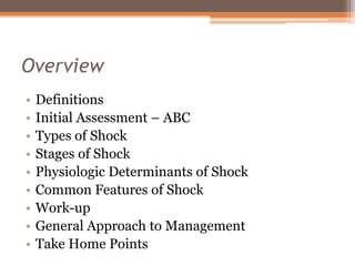 Approach to Shock (for Undergraduates) | PPTX