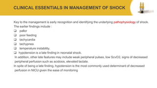 management of shock in neonates | PPTX