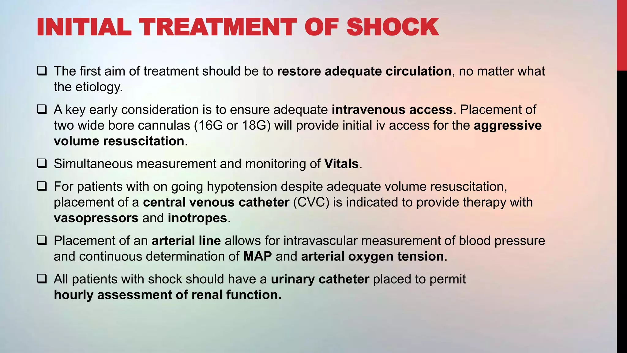 Approach to a patient with shock | PPTX