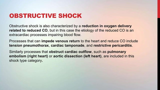 Approach to a patient with shock | PPTX | Heart and Cardiovascular ...