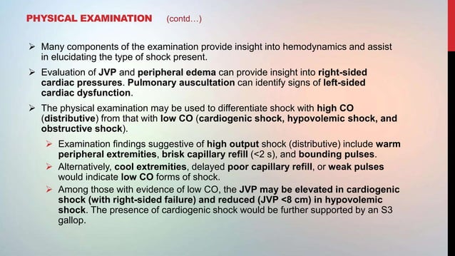 Approach to a patient with shock | PPTX | Heart and Cardiovascular ...