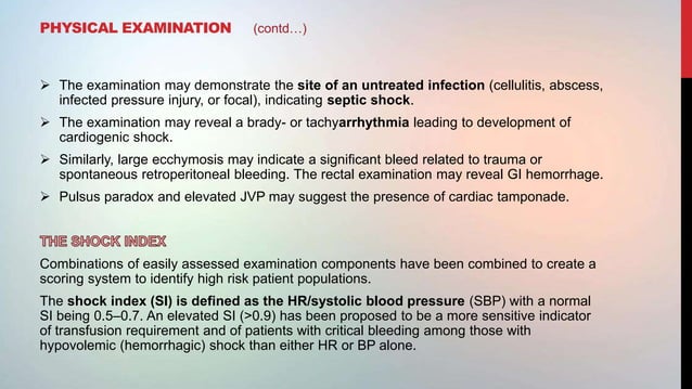 Approach to a patient with shock | PPTX | Heart and Cardiovascular ...