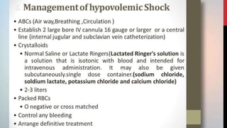 Approach to a patient with shock | PPTX