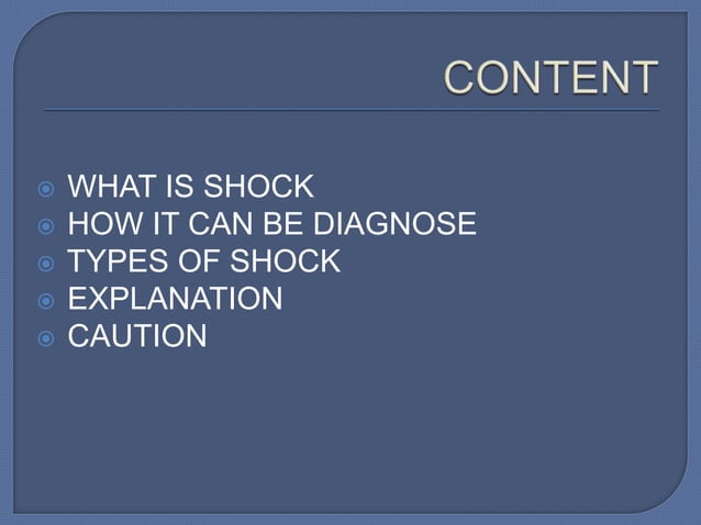 Shock | PPTX | Heart and Cardiovascular Diseases | Diseases and Conditions