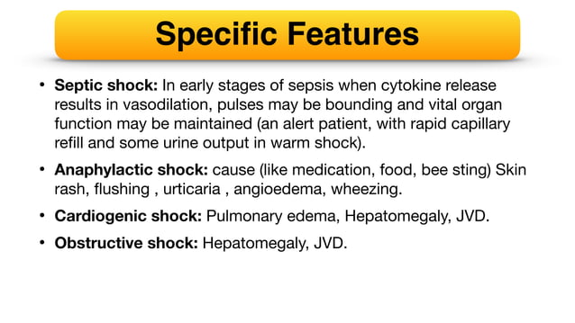 Circulatory Shock (causes and treatment) | PPT