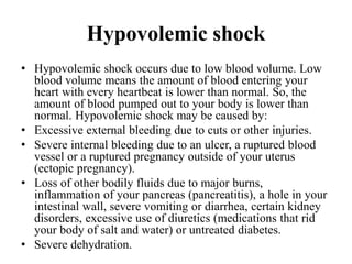 shock and its medicine treatment type nursing related questions | PPT
