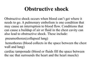 shock and its medicine treatment type nursing related questions | PPTX