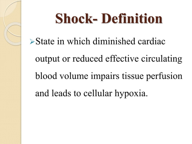 Pathology, Pathogenesis, Types of SHOCK.pptx | Heart and Cardiovascular Diseases | Diseases and ...