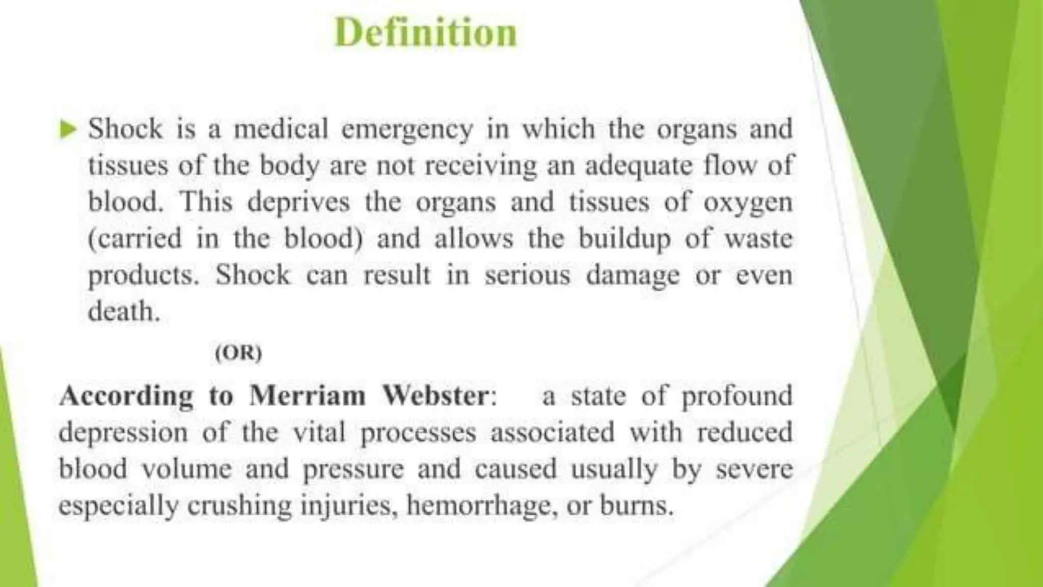 SHOCK.pptx definition types and classification | PPTX