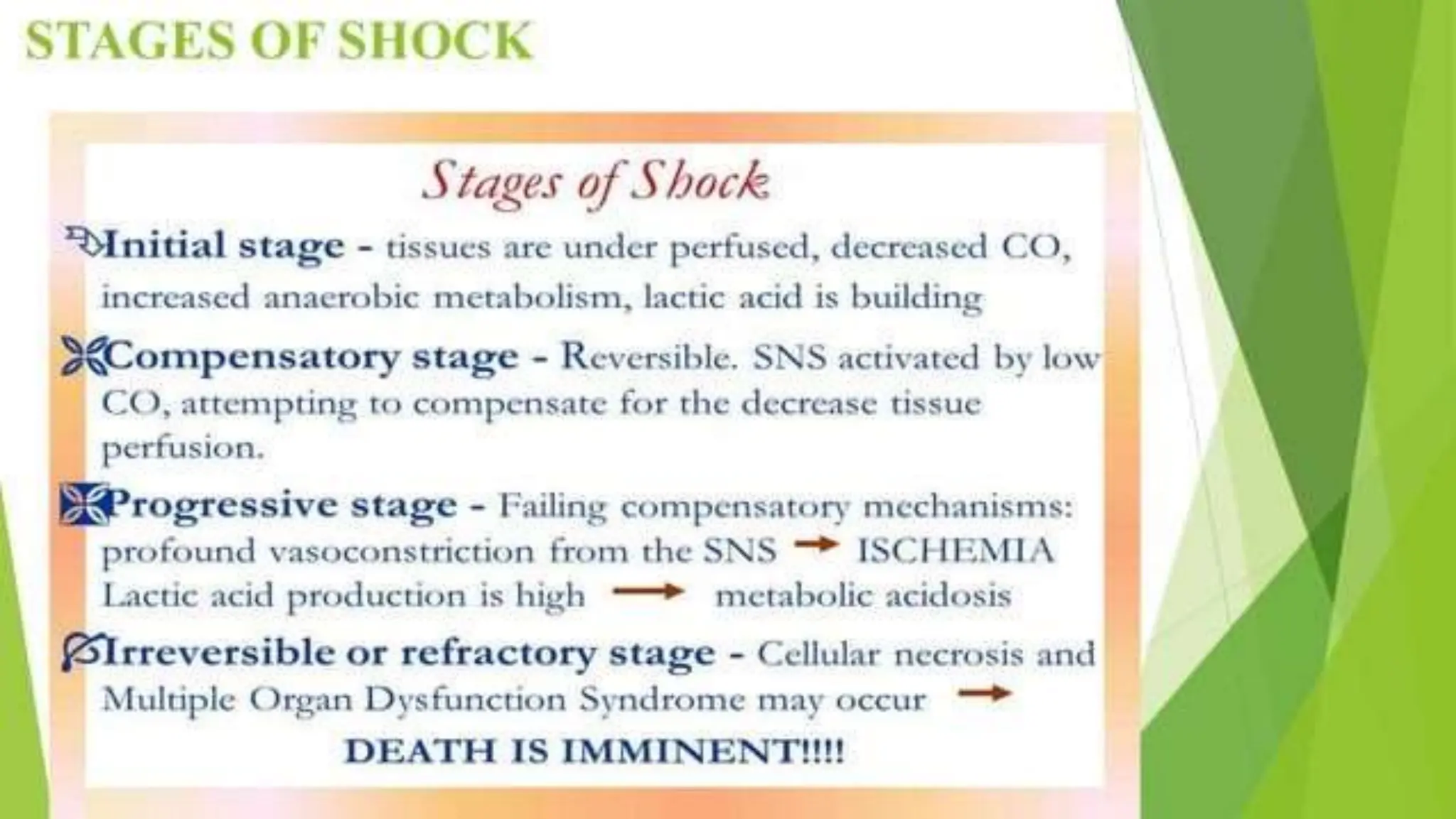 SHOCK.pptx definition types and classification | PPTX