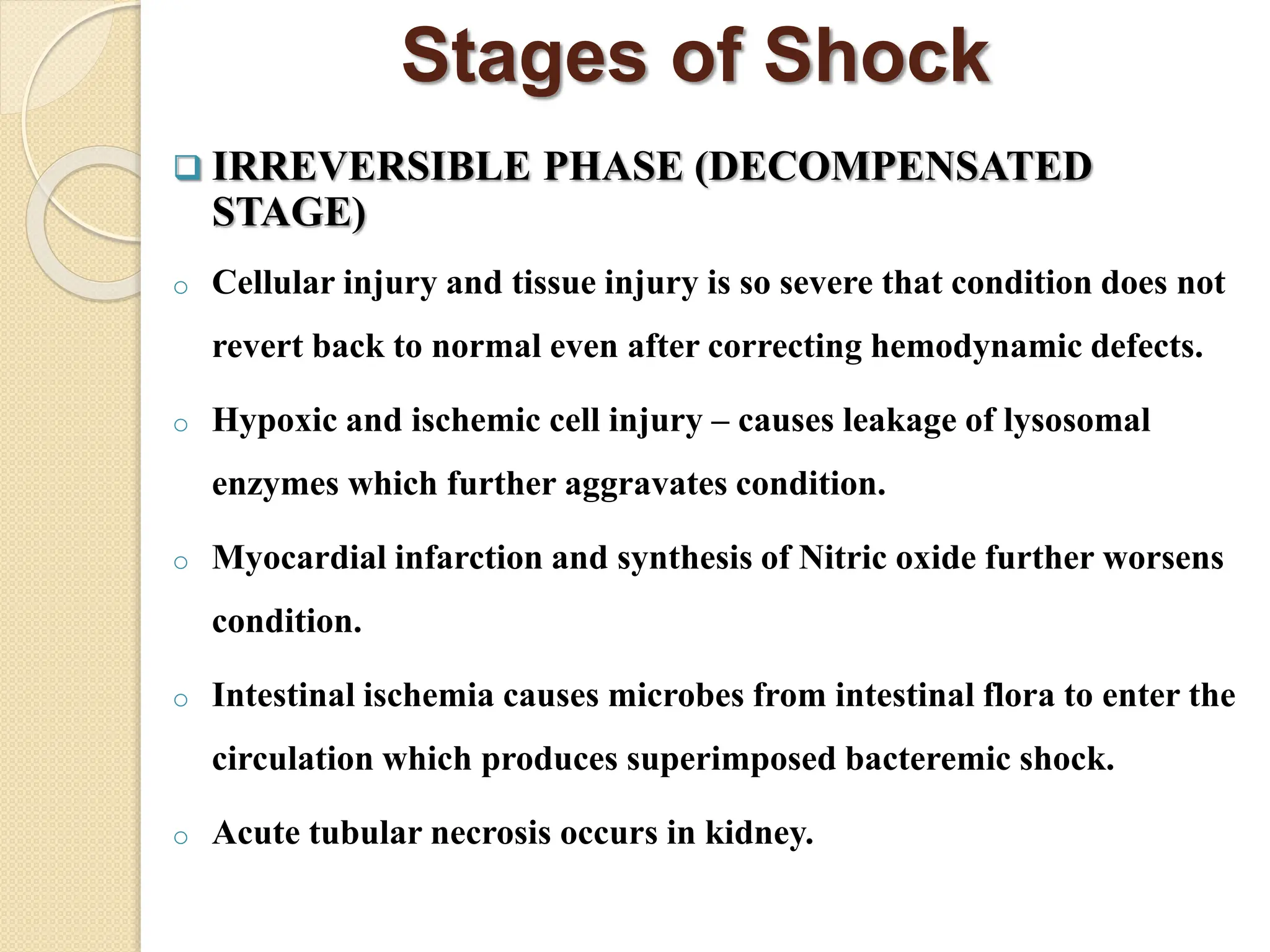 SHOCK General Pathology for Medicine students | PPTX