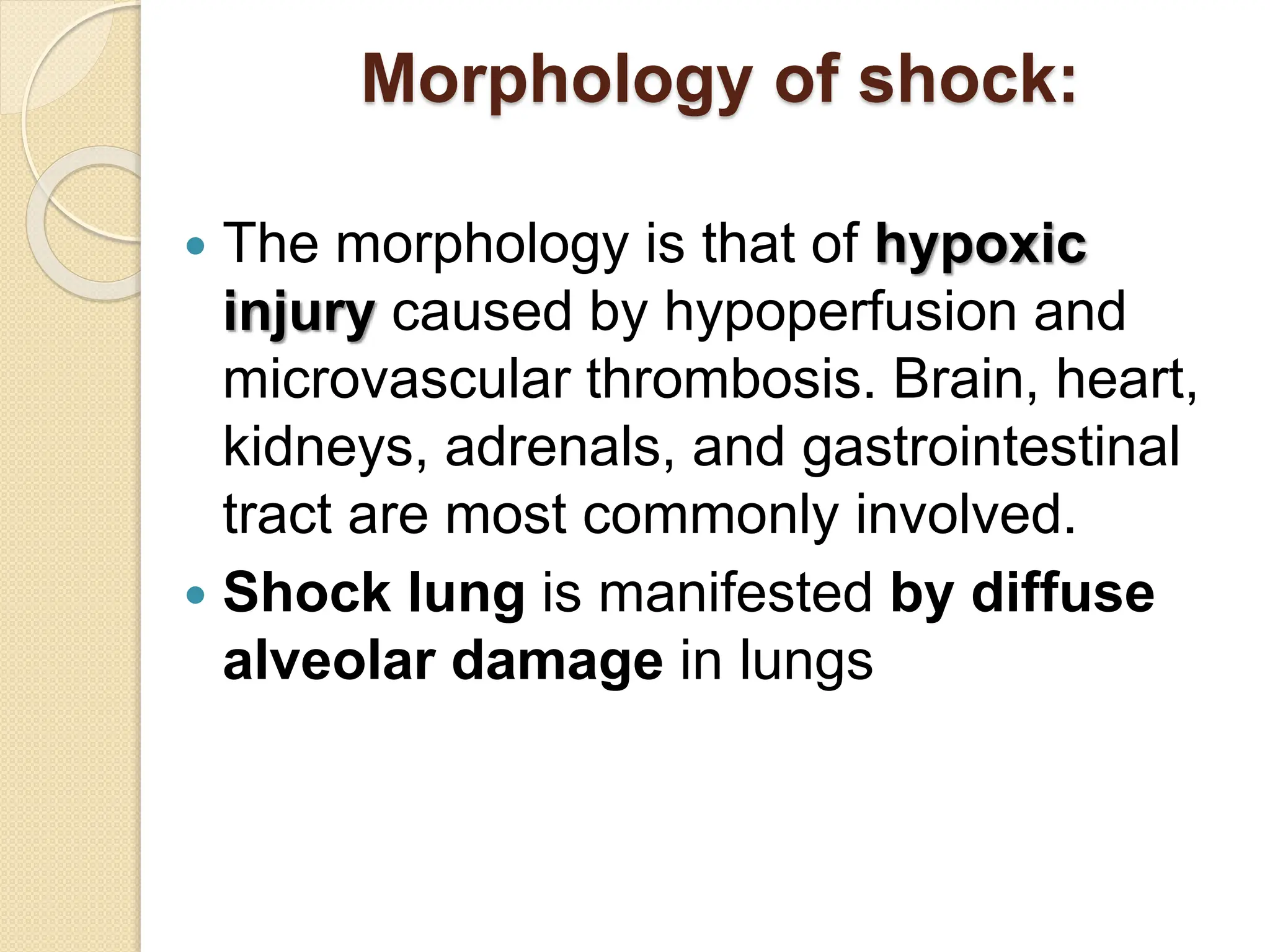 SHOCK General Pathology for Medicine students | PPTX