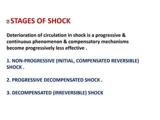 SHOCK management and types and ways of diagnosis | PPTX