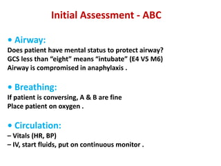 SHOCK management and types and ways of diagnosis | PPTX
