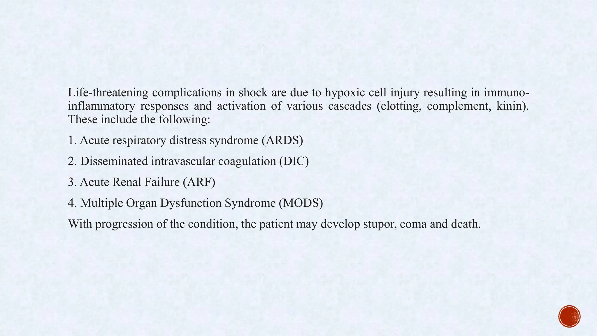 shock, definition, classification, anaphylaxis | PPTX